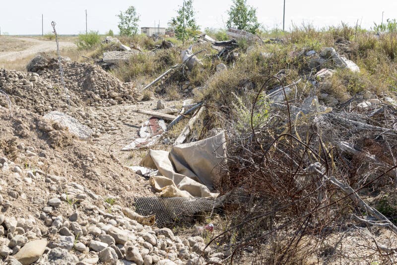 Trash Dumped in an Empty Lot Stock Photo - Image of industry ...