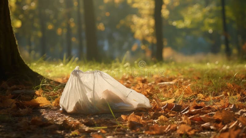 Trash empty plastic bag stock illustration. Illustration of hazard ...