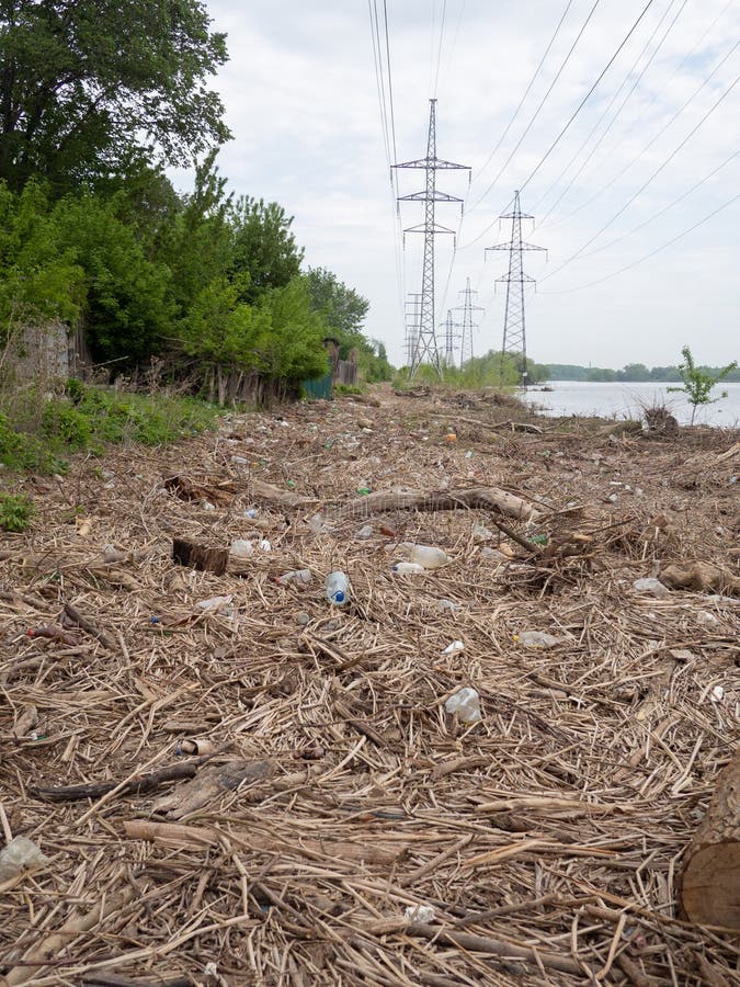 Trash after flood stock photo. Image of climate, natural - 219882912