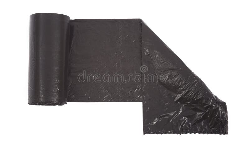 Trash or Garbage Bag Rolled Stock Photo - Image of plastic, closeup ...