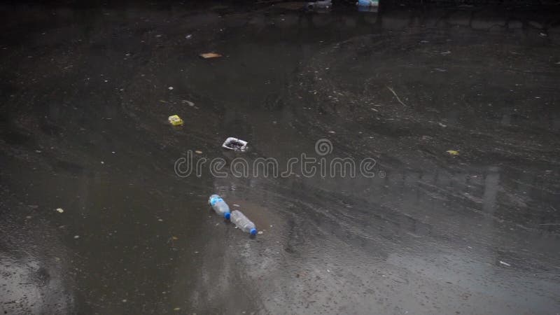 Water Pollution with Dirty and Plastic Garbage Stock Footage - Video of ...