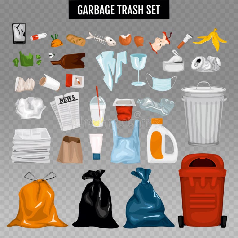 Trash Bin Garbage Outline Icon, Logo, and Illustration Stock Vector ...