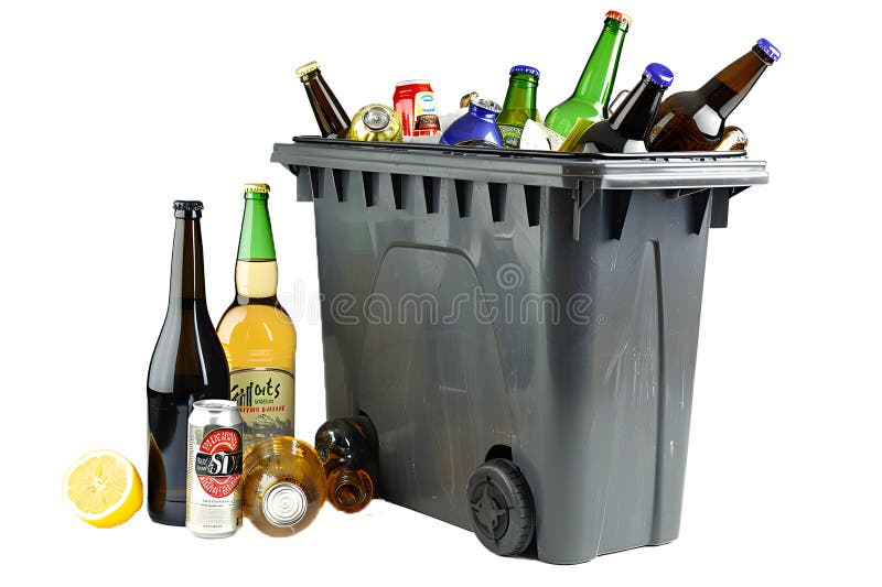 Trash Garbage, Isolated on White Background Stock Illustration ...