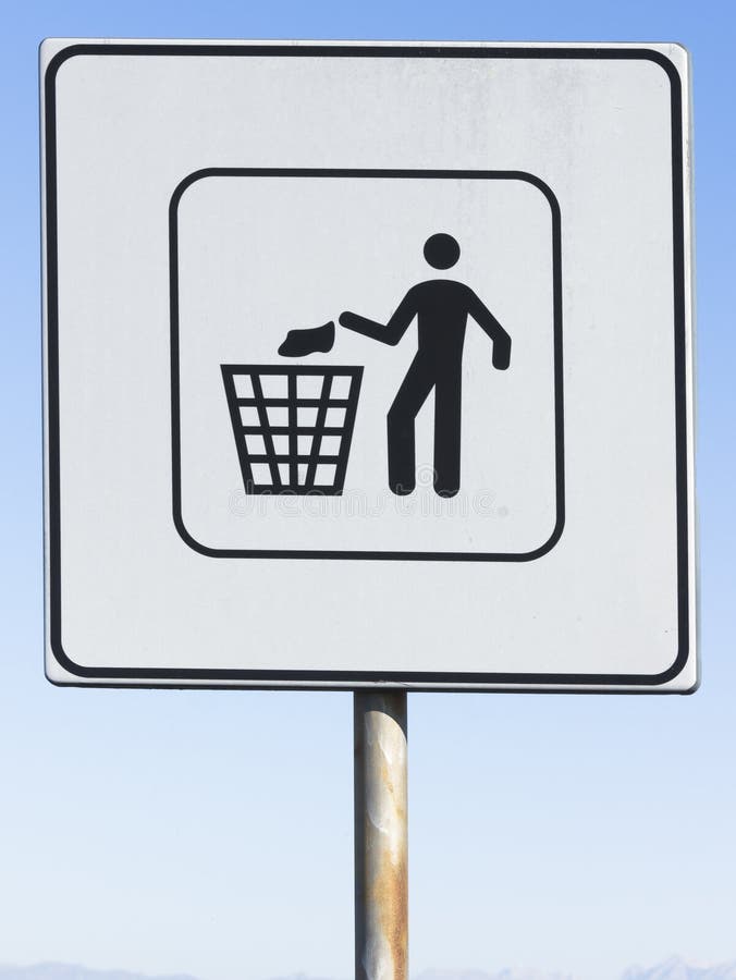 Trash or garbage sign stock photo. Image of cleanup, posted - 36093618