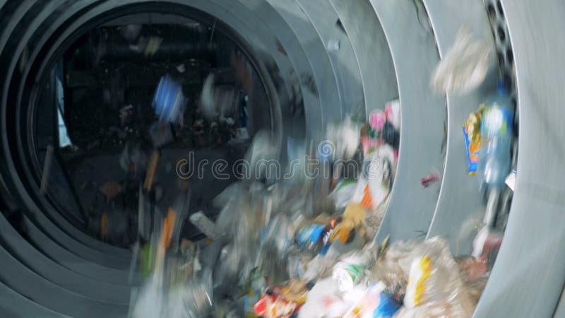 Waste Sorting Concept. Conveyor for Sorting Waste. Recycling Garbage ...