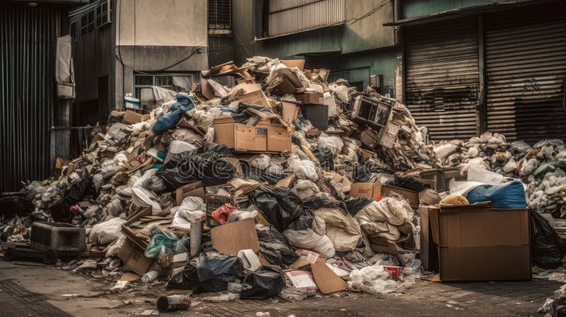 Trash Heap: a Creative Stock Image for Environmental Campaigns. Stock ...