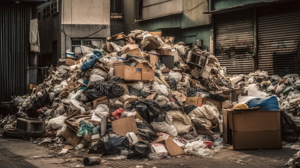 Trash Heap: a Creative Stock Image for Environmental Campaigns. Stock ...