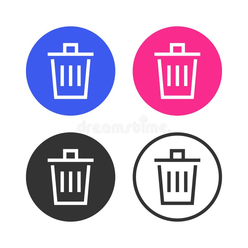No Trash Bin Icon. Crossed Litter. Container Recycle. Symbol Of Garbage ...