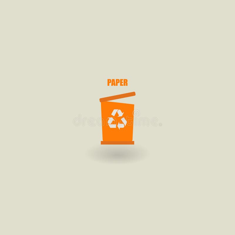 Trash Icon, Ecology. Trash Can. Trash for Paper. Vector Illustration ...