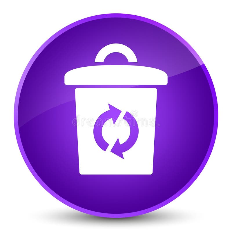 Trash Icon Elegant Purple Round Button Stock Illustration ...