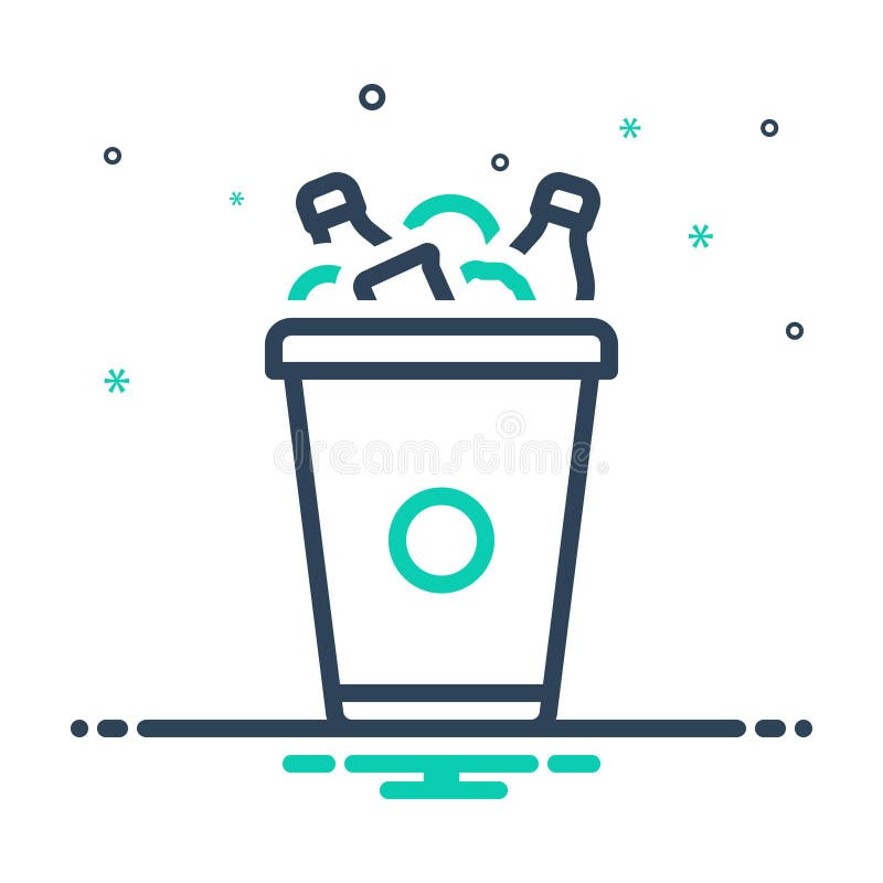 Mix Icon for Trash, Trash Bin and Dustbin Stock Vector - Illustration ...