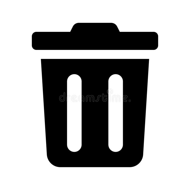 Trash icon garbage symbol stock vector. Illustration of office - 201894866