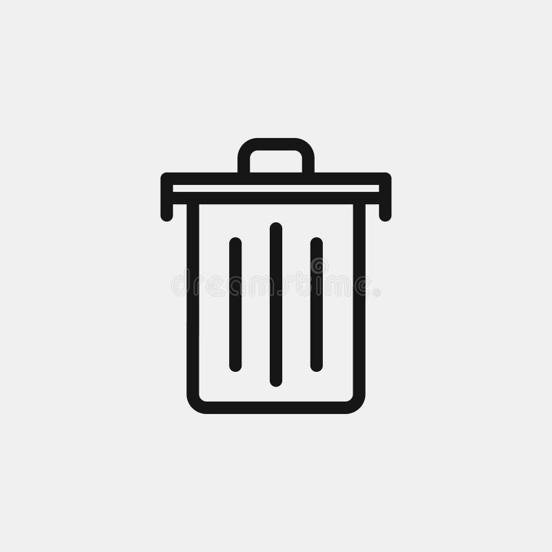 Trash Icon Logo Design. Simple Flat Vector Illustration Stock Vector ...