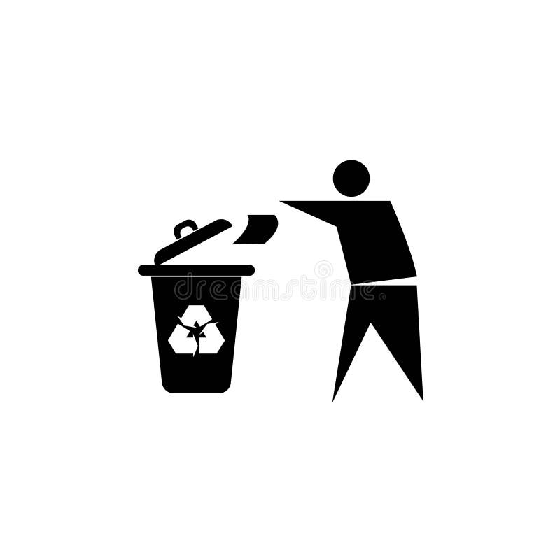 Trash icon logo vector stock illustration. Illustration of icon - 260223292