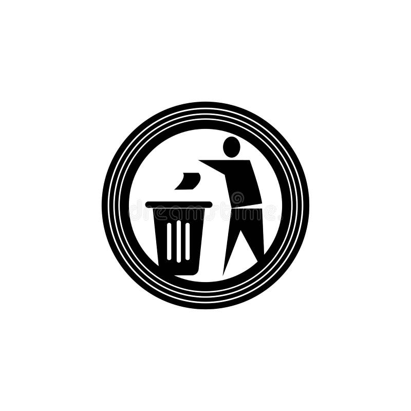 Trash icon logo vector stock illustration. Illustration of bucket ...
