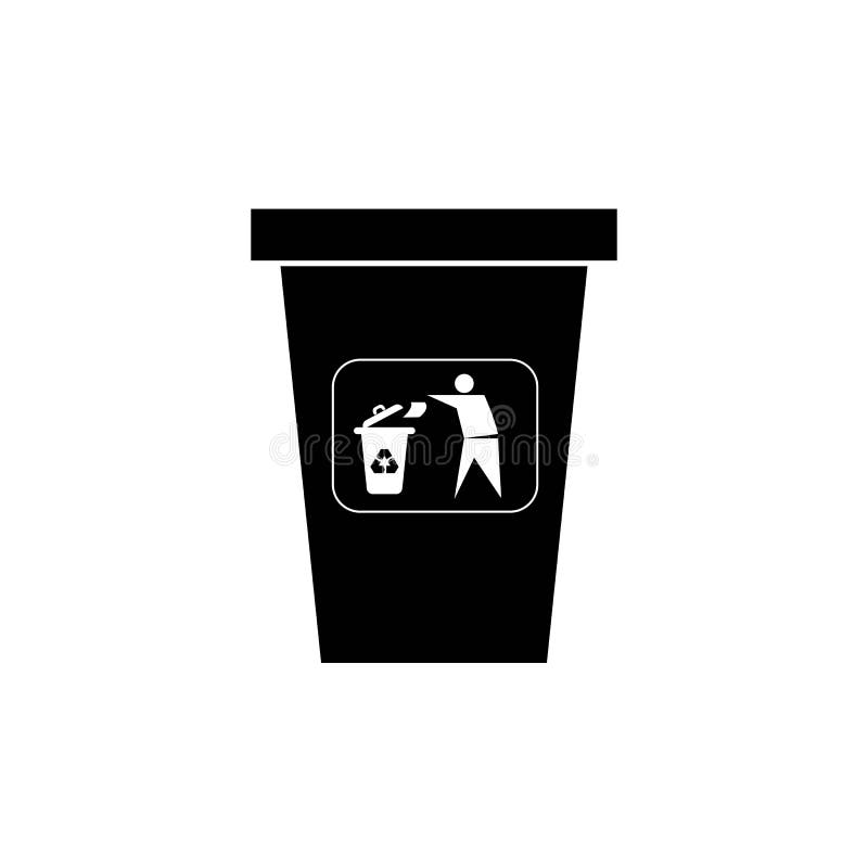 Trash icon logo vector stock illustration. Illustration of container ...