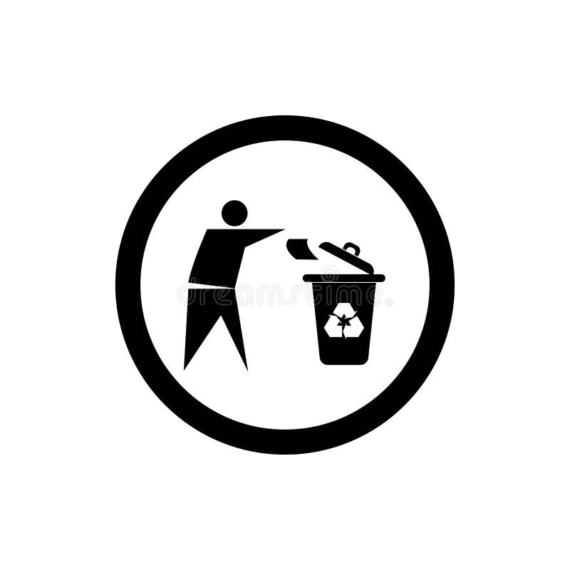 Trash icon logo vector stock illustration. Illustration of waste ...