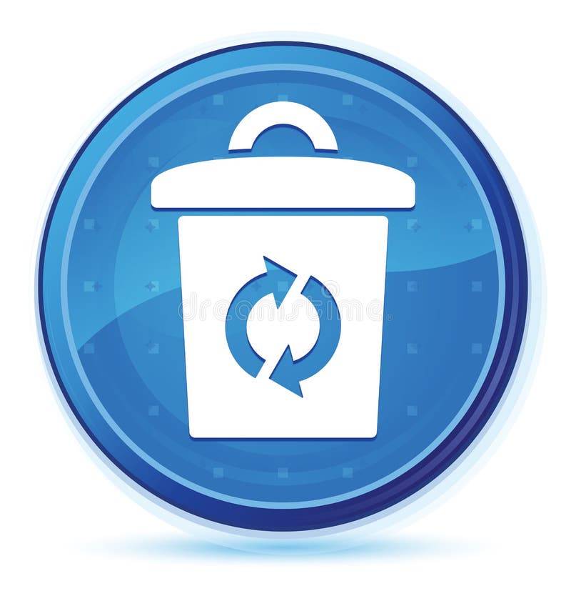 Trash Icon Midnight Blue Prime Round Button Stock Vector - Illustration ...