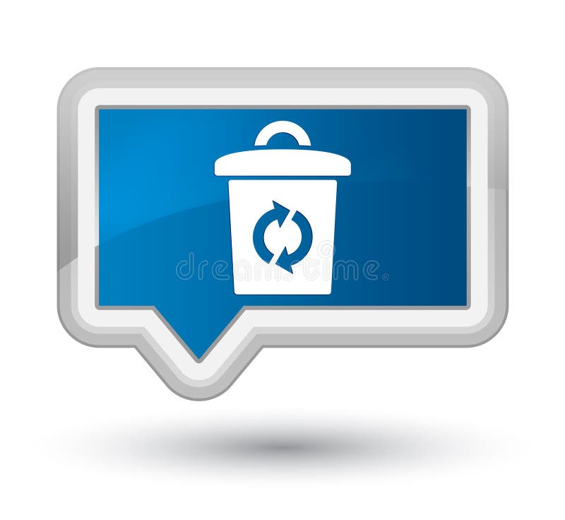 Trash Icon Prime Blue Banner Button Stock Illustration - Illustration ...