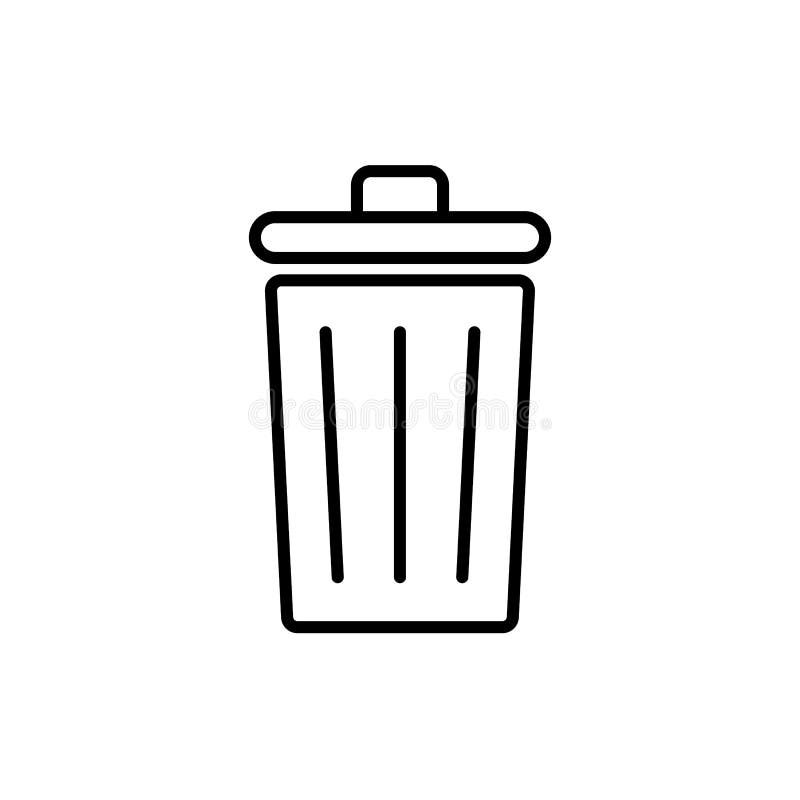 Trash Icon Symbol Simple Design Stock Illustration - Illustration of ...