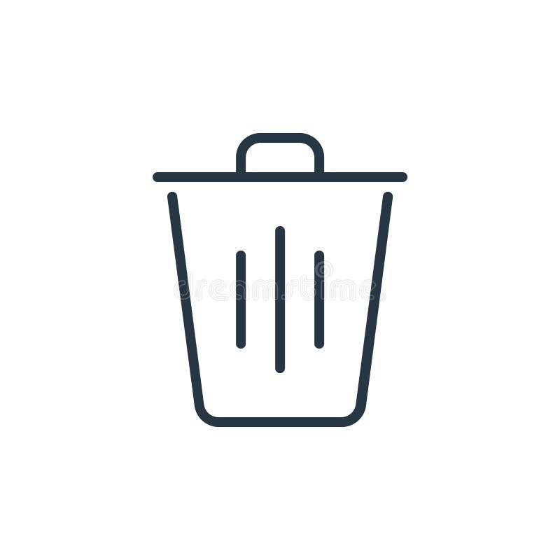 Trash Icon Vector from Ecology Line Concept. Thin Line Illustration of ...