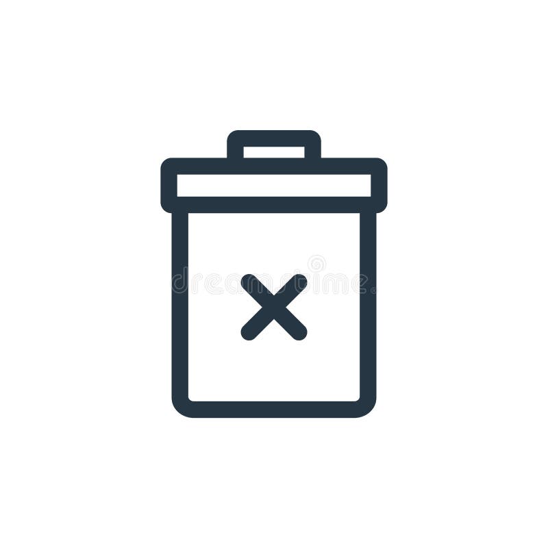 Trash Icon Vector from Ui Concept. Thin Line Illustration of Trash ...