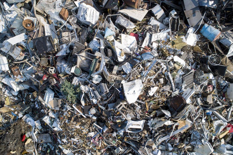 Trash at a landfill stock image. Image of industry, environment - 259803295