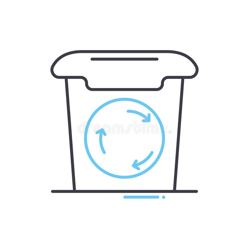 Trash Line Icon, Outline Symbol, Vector Illustration, Concept Sign ...