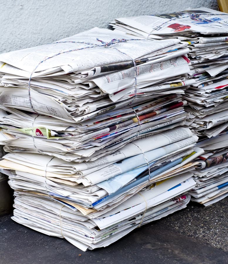 Trash of Old Newspaper for Recycling, Editorial Image - Image of ...