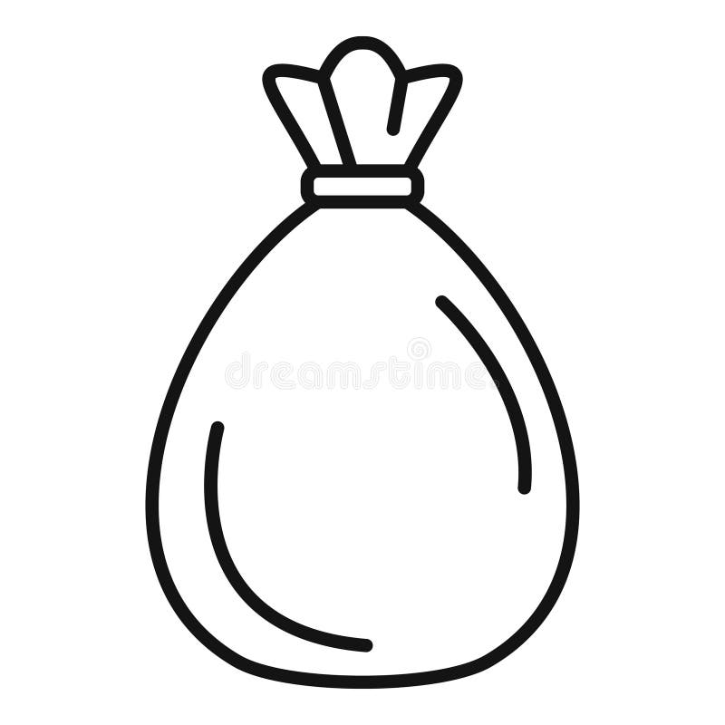 Trash Pack Icon Outline Vector. Bag Bio Cleanup Stock Illustration ...