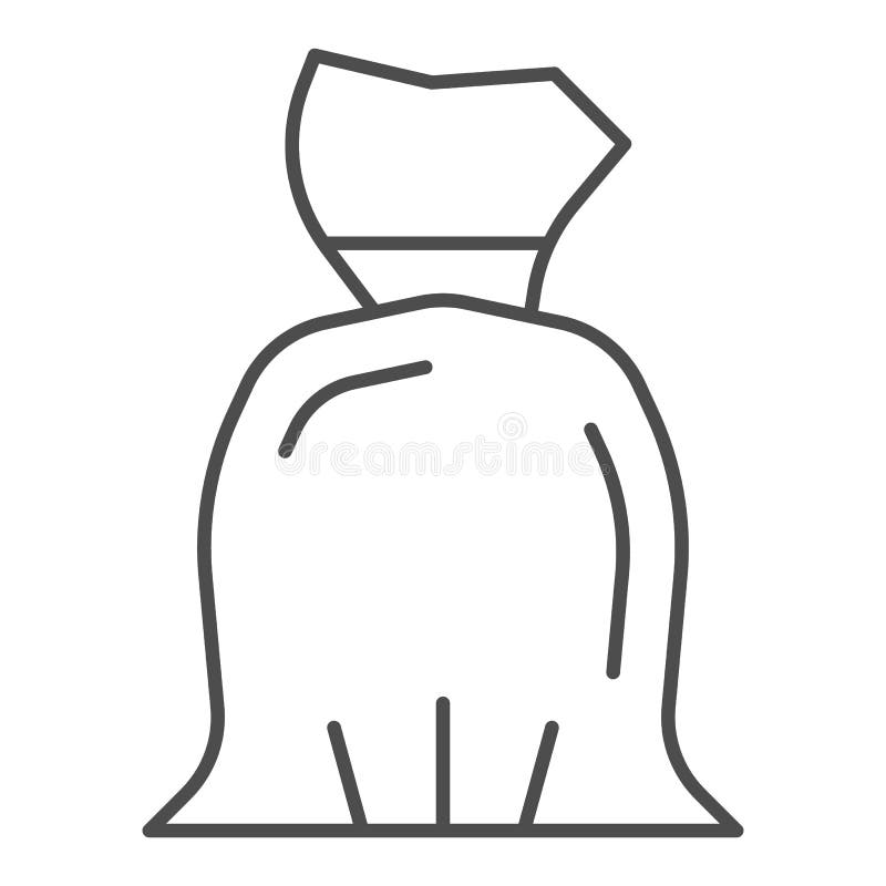 Trash Bin Line Icon. Trash Can Vector Illustration Isolated on White ...