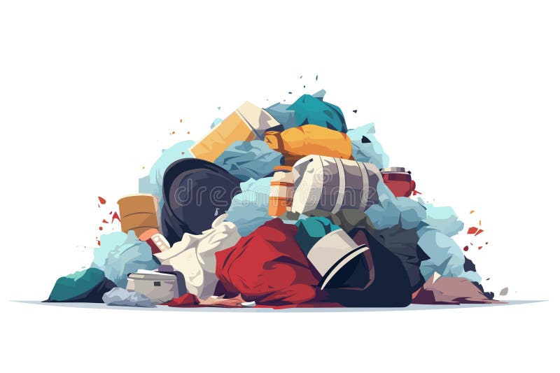 Trash Pile Vector Flat Minimalistic Isolated Illustration Stock Vector ...