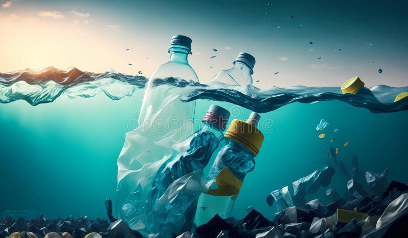 Trash Plastic Garbage in the -pollution Concept Stock Illustration ...