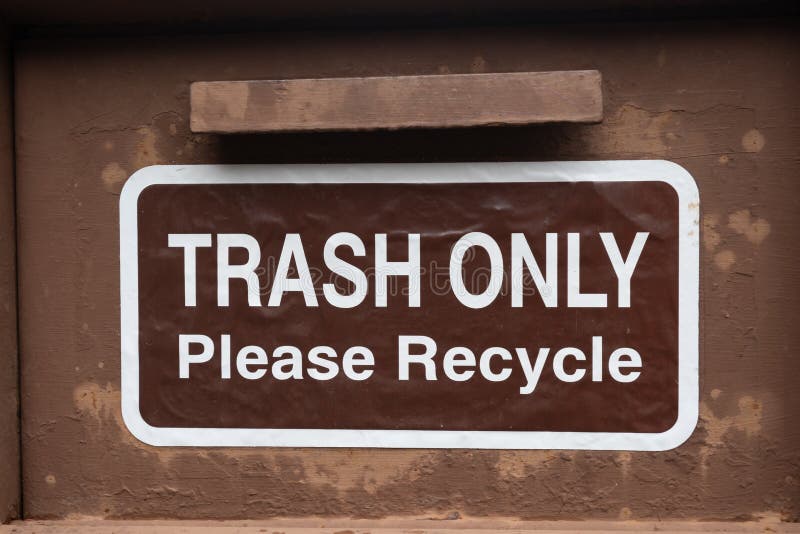 Please Do Not Put Trash in Toilet Sign on White Wall Stock Image ...
