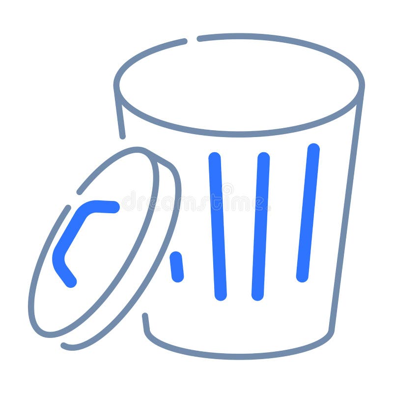 Trash Recycle Empty State Single Isolated Icon with Outline Style Stock ...