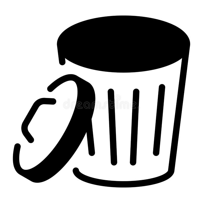 Trash Recycle Empty State Single Isolated Icon with Solid Shape Style ...