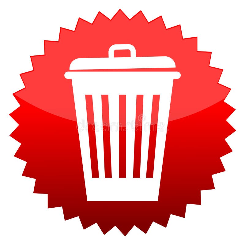 Trash, Red sun sign stock illustration. Illustration of ecology - 94340401