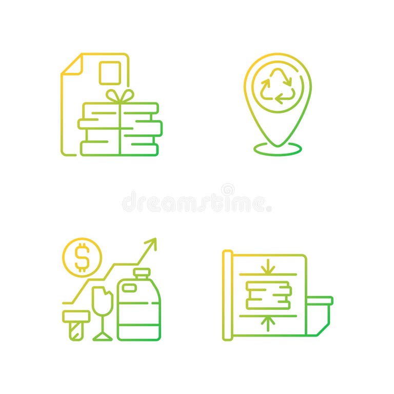 Trash Removal Linear Icons Stock Illustrations – 25 Trash Removal ...