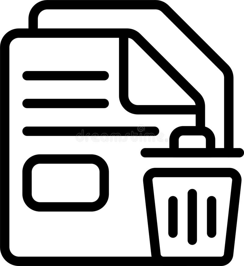 Trash or removed file Icon stock illustration. Illustration of file ...