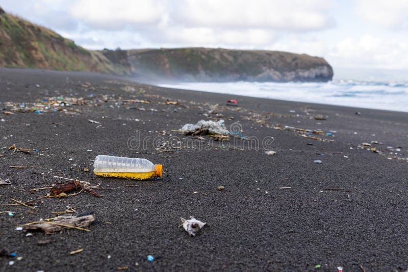 Trash in the Sand, Plastic Waste by the Ocean, Sad and Unsustainable ...