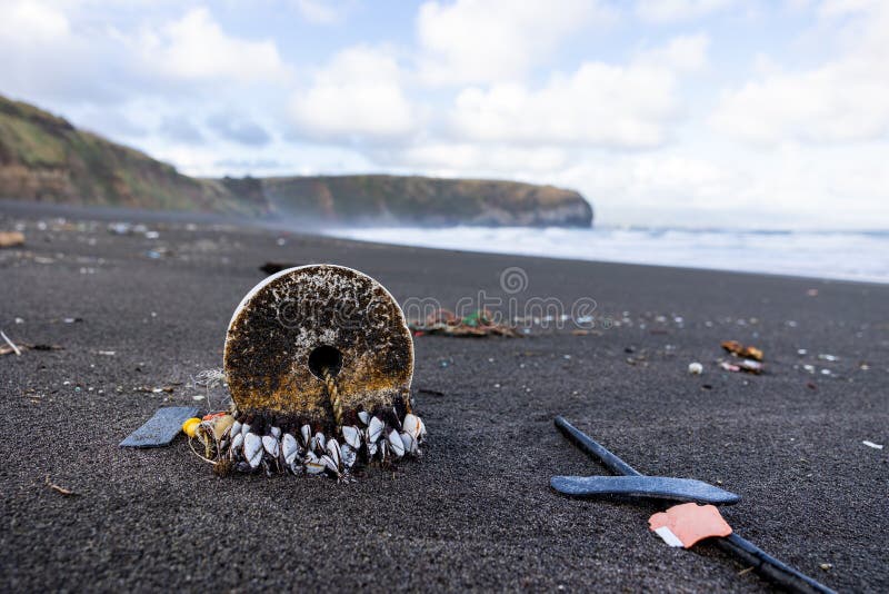 Trash in the Sand, Plastic Waste by the Ocean, Sad and Unsustainable ...