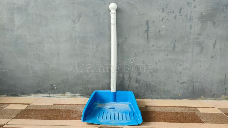 Blue Trash Shovel with White Handle Made of Plastic. Stock Image ...