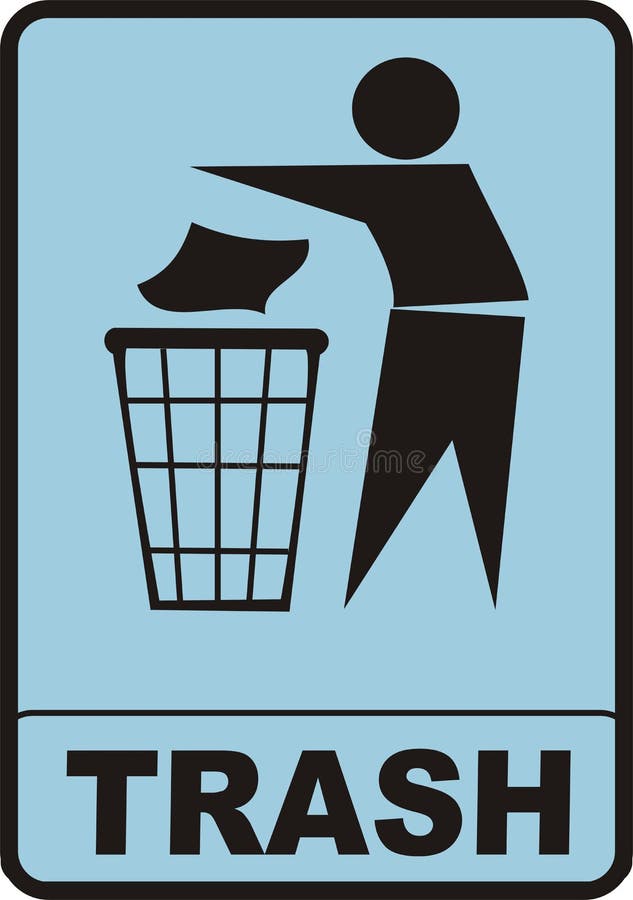 Trash Sign stock illustration. Illustration of recycle - 8229453