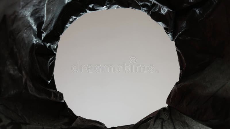 Trash Sorting, the Girl Throws the Used Tissues in the Right Container ...