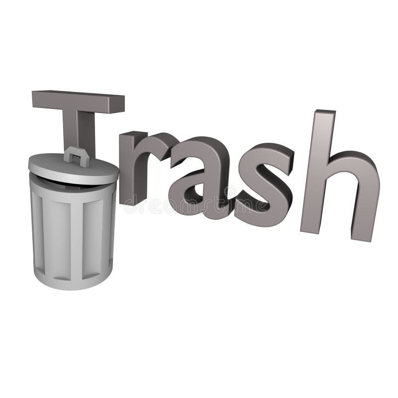 Trash Text 3d Picture. Image: 14179070