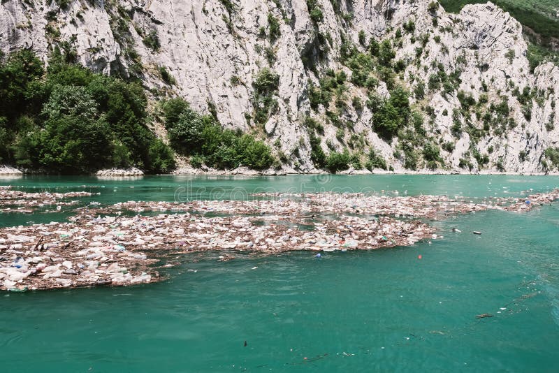 Trash Thrown Away in Water, Environmental Problems Stock Image - Image ...