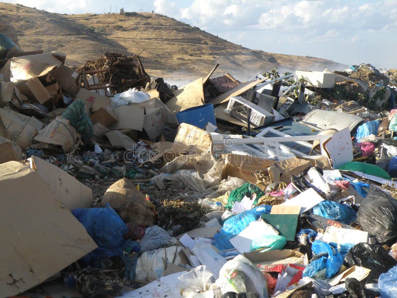 Trash stock image. Image of place, paper, dump, material - 213718451