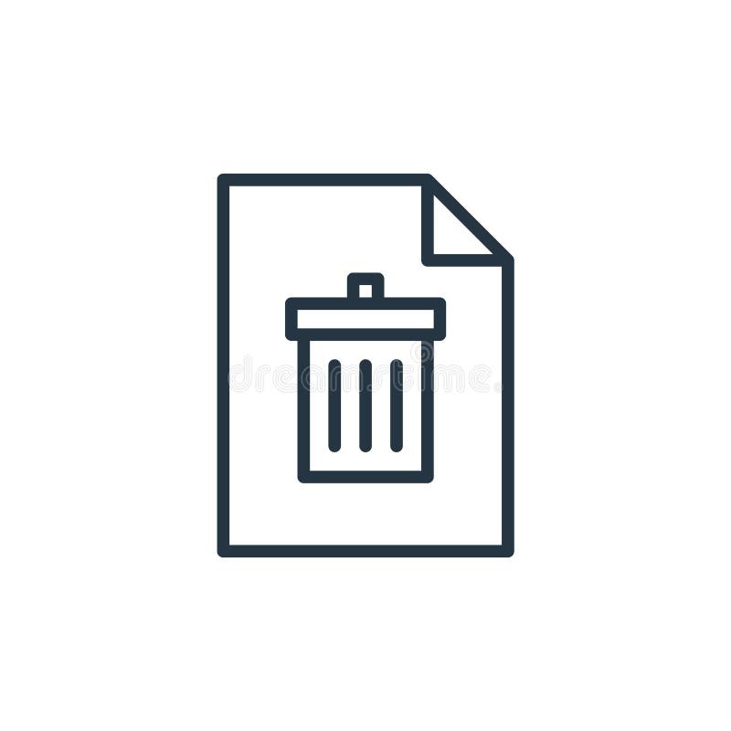 Trash Vector Icon. Trash Editable Stroke. Trash Linear Symbol for Use ...