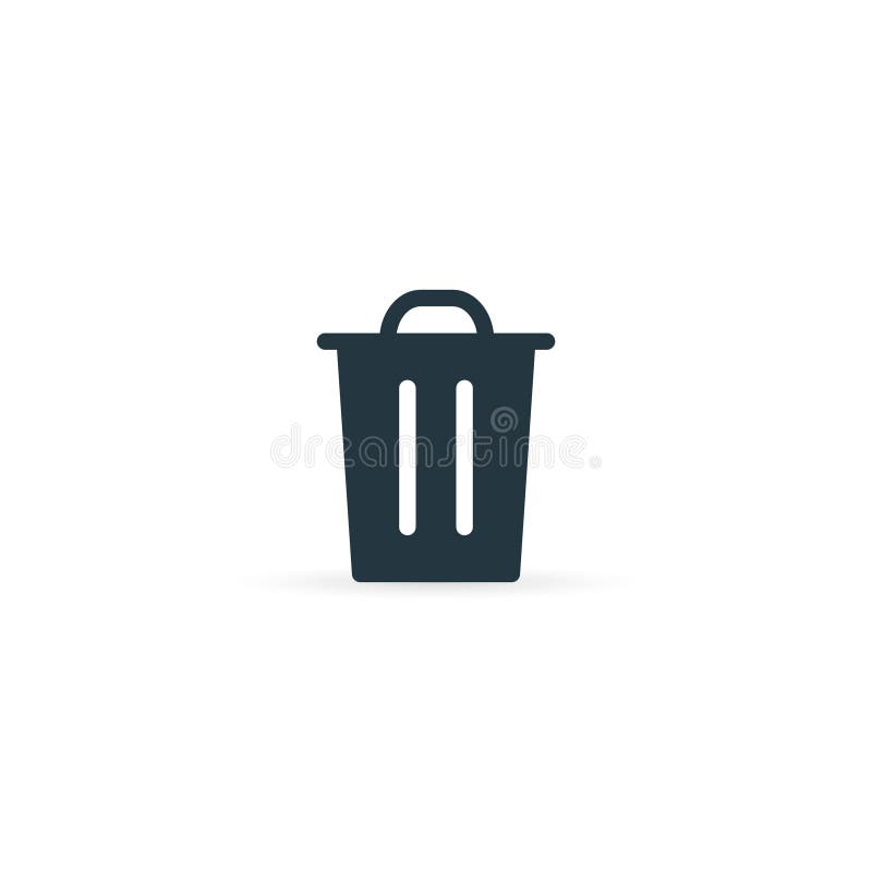 Trash Vector Icon, Isolated Flat Design Symbol Stock Vector ...