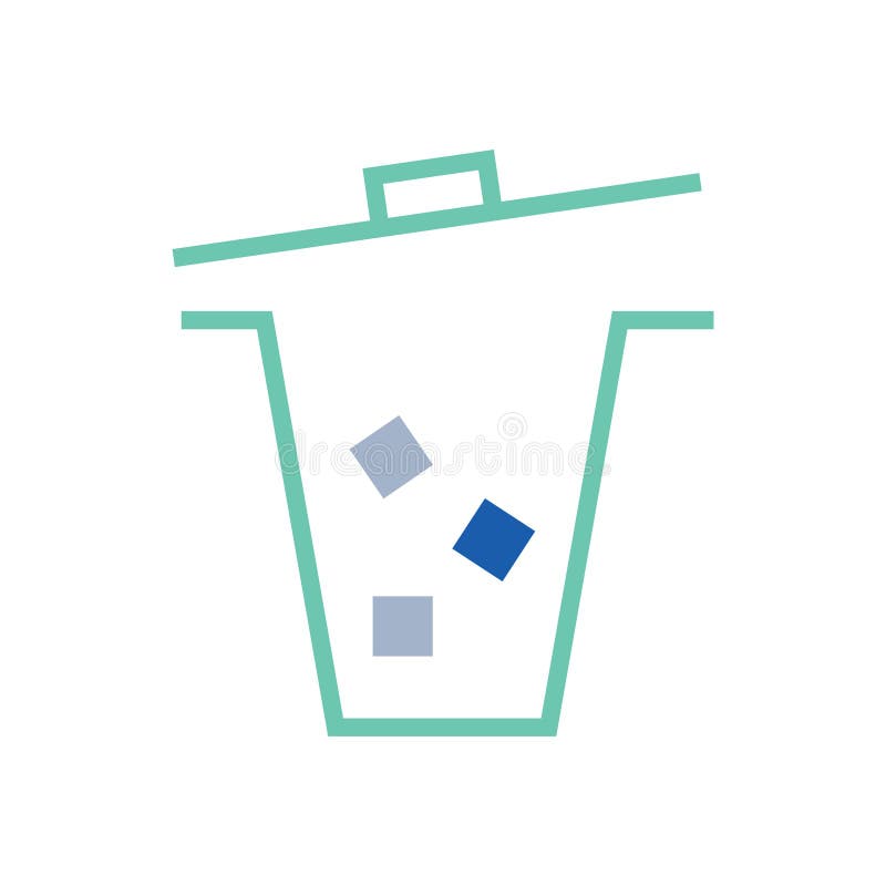 Trash Vector Icon Logo Design Stock Vector - Illustration of logo ...